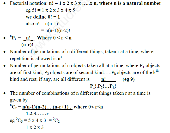 Cbse Class 11 Mathematics Permutations And Combinations Assignment Set C